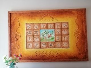 Quadro etnico con firma d'autore