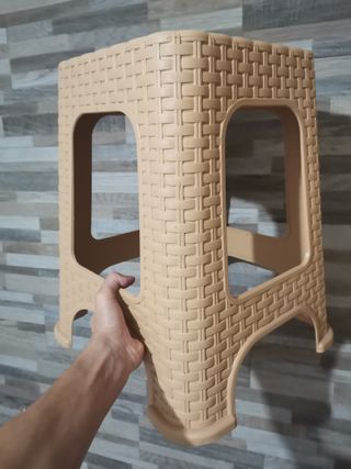 Sgabello pouf polirattan scaletta cucina camera be