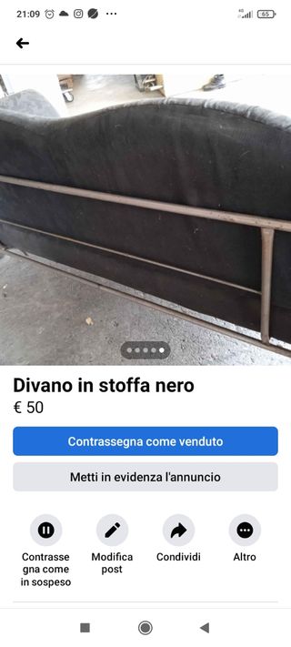 Divano grigio/nero