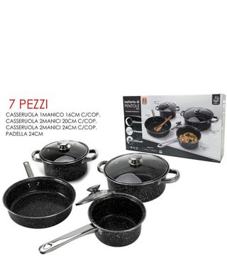 7 pcs batteria pentole antiaderenti