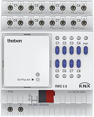 Attuatore KNX 8 canali Theben Konnex.