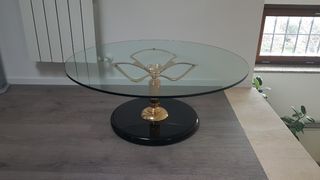 Tavolino da salotto vetro e metallo