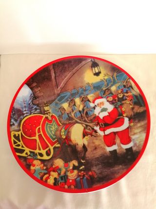 Piatto ceramica natalizio nuovissimo