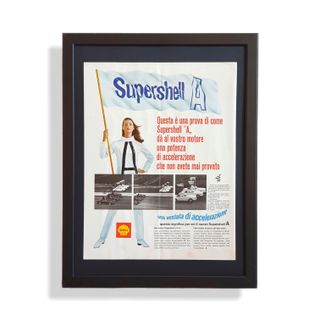 Pubblicità vintage carburante benzina Supershell A