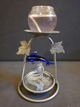 Vecchio portacandela con candelina