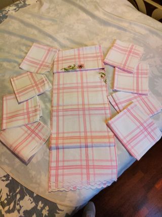 Tovaglia rettangolare da 8 con tovagliol