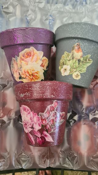 3 vasi terracotta misura 10 cm