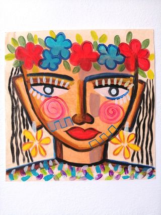 Cuadro de mujer original/cuadro hecho a mano