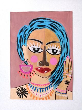 Cuadro de mujer original/cuadro hecho a mano