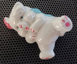 Gatto in ceramica smaltata