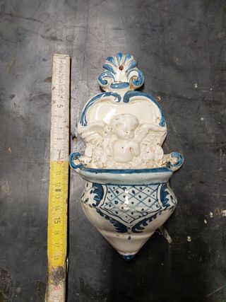 Acquasantiera ceramica Montelupo