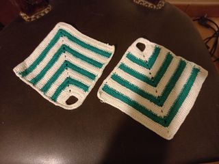 Coppia presine vintage handmade