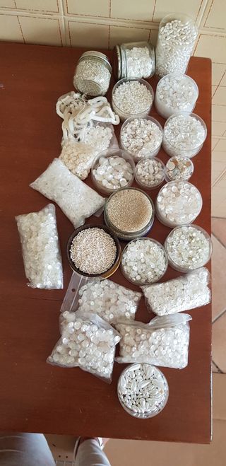 Paillettes perline bianche