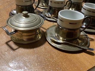 servizio di tazzine in argentoda 6