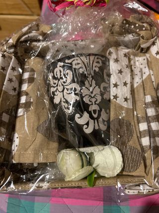 set tazza portapane e due tovagliette americana