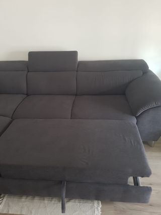 Divano penisola grigio scuro