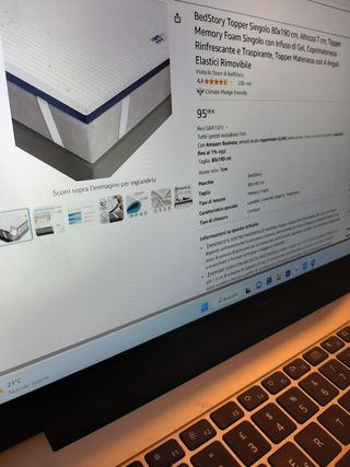 Topper singolo 80x190 cm