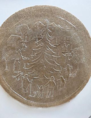 piatto da portata in vetro cm. 30 albero di Natale