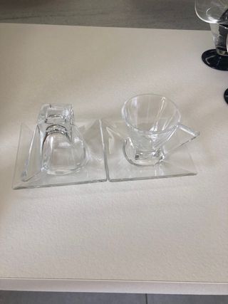 set tazzine  caffè vetro moderne