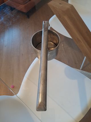 Schiacciapatate vintage in alluminio