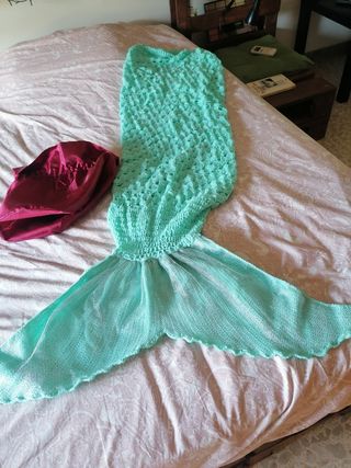 Plaid a forma di sirena