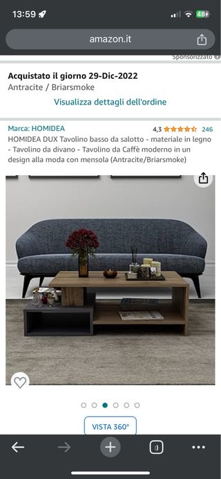 Tavolino da caffé salotto design moderno