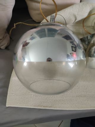 Coppia lampadari a sfera