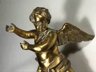 Angioletto in volo - in bronzo dorato