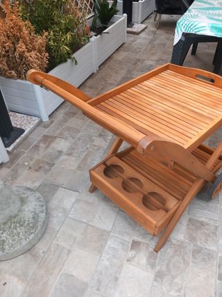 Carello porta vivande in legno