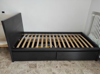 Letto Malm IKEA singolo nero