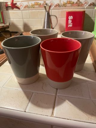 set bicchieri terracotta smaltati
