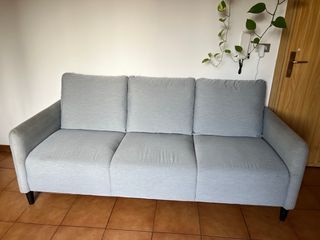 Divano Ikea 3 posti in tessuto azzurro/grigio