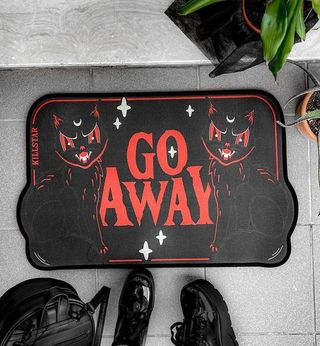 Killstar doormat cat halloween go away zerbino