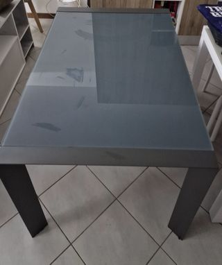 Tavolo allungabile vetro e acciaio