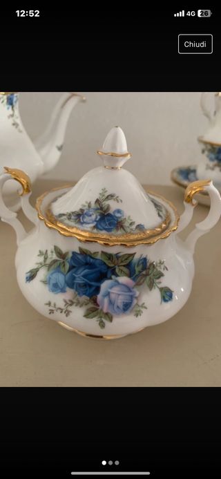 Royal Albert zuccheriera Moonlight blue