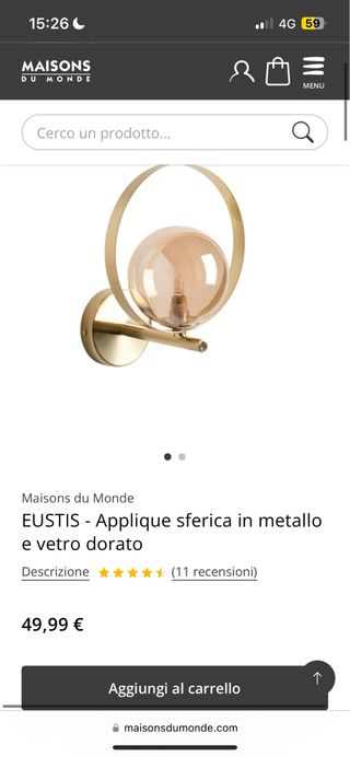 coppia di applique Maison du monde