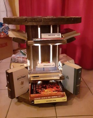 Tavolino lampada stile industriale