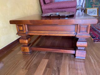 tavolino basso in legno massello