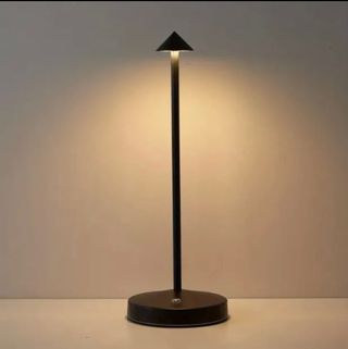 Lampada  tavolo ricaricabile alluminio nera