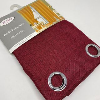 2 tende coppia canapone bordeaux 280cm
