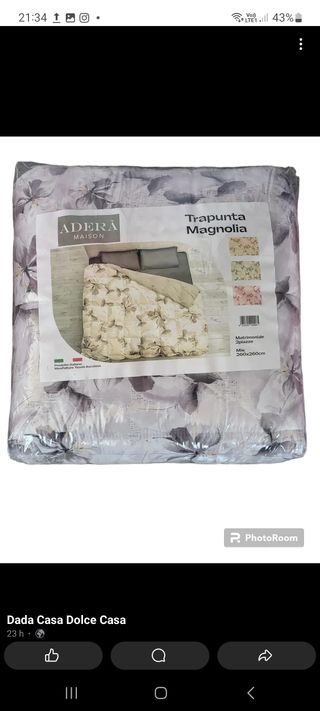 Trapunta matrimoniale grigio 260cmx260