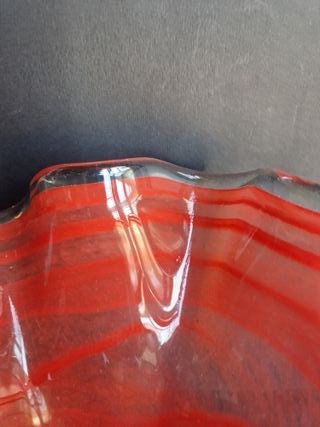 Vaso fazzoletto vetro rosso