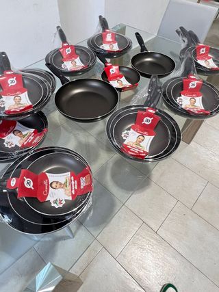 Set 3 padelle alte antiaderenti cucina casa Made i