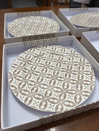 2 Set da 2 piatti da dessert Tiles Baci Milano