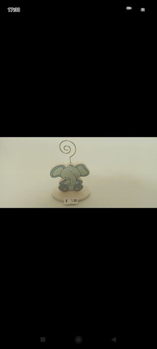 Portafoto clip elefantino