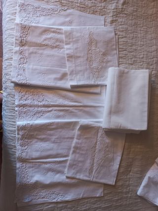 completo letto ricamo a mano in cotone