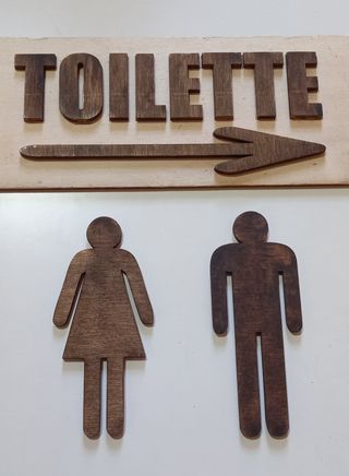 Targhette per porta toilette uomo/donna