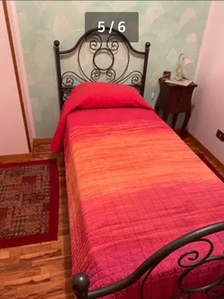 Letto in ferro battuto 1p completo nuovo mai usato