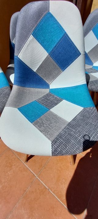 Set sedie Patchwork design Scandinavo