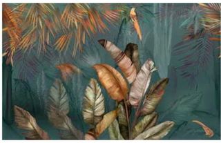 carta da parati jungla fenicottero